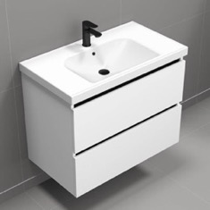 Nameeks SHARP10 By Nameek's Sharp 32" Bathroom Vanity, Modern, Wall ...